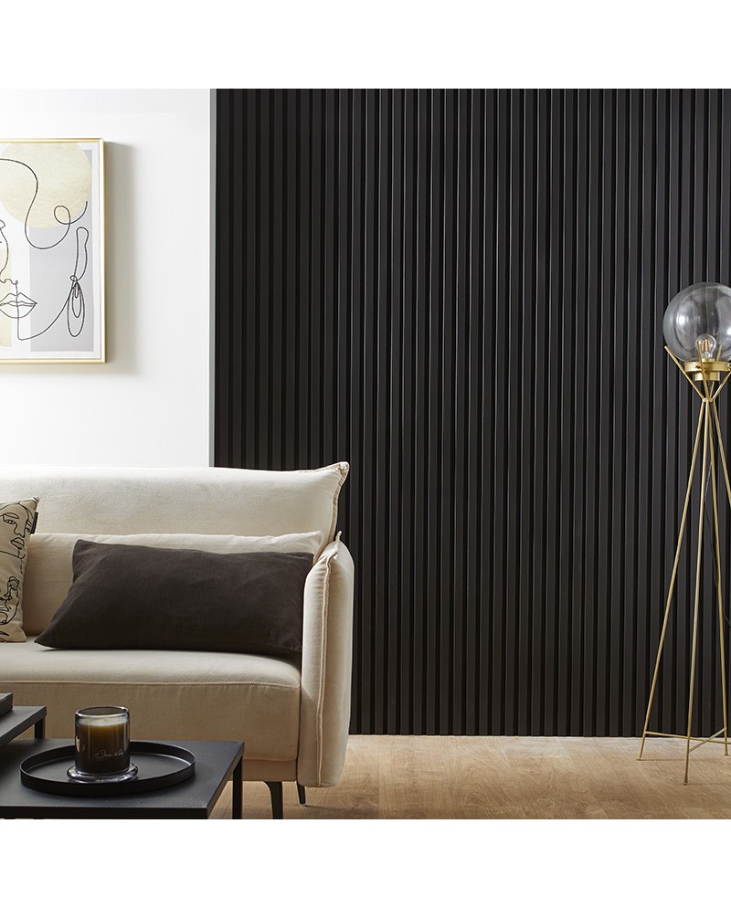 VERTIGO | Panneau tasseaux - Noir 250 cm