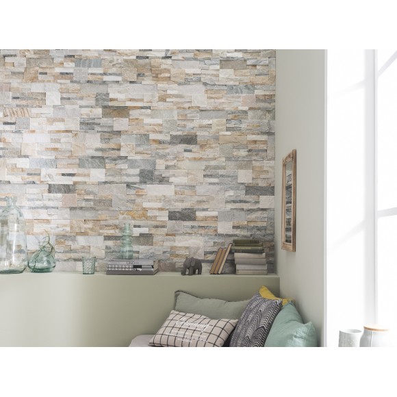 Plaquette de parement pierre naturelle - Élégance beige