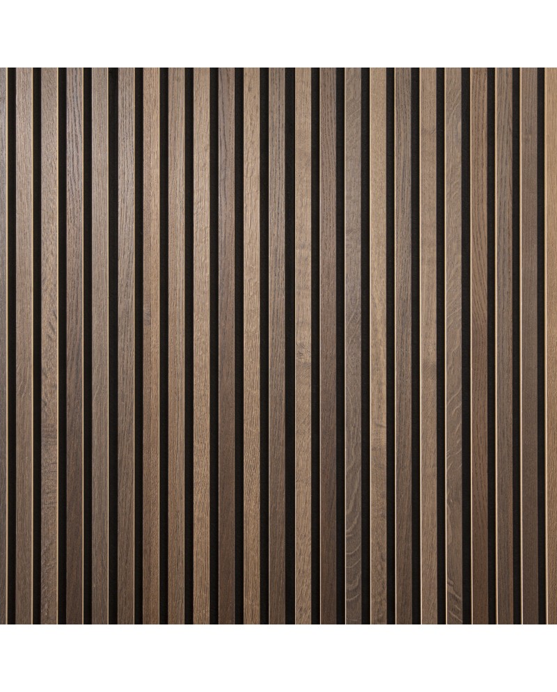 VERTIGO |Slim slat wall panel - Dark oak 120cm