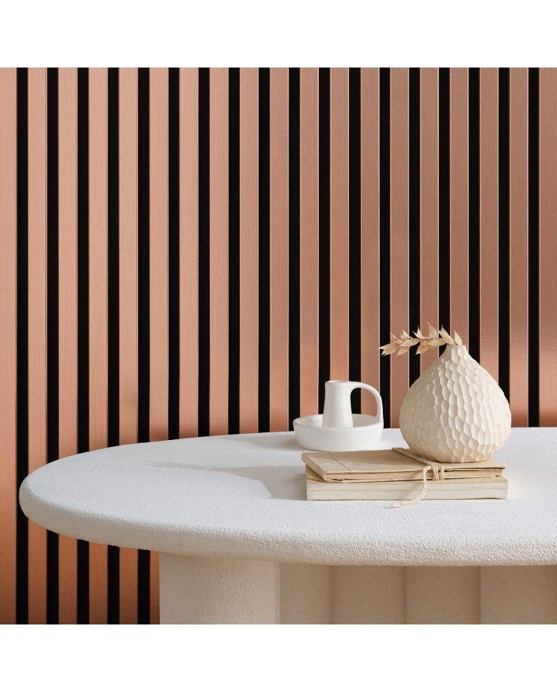 VERTIGO | Slat wall panel - Pink gold 250 cm