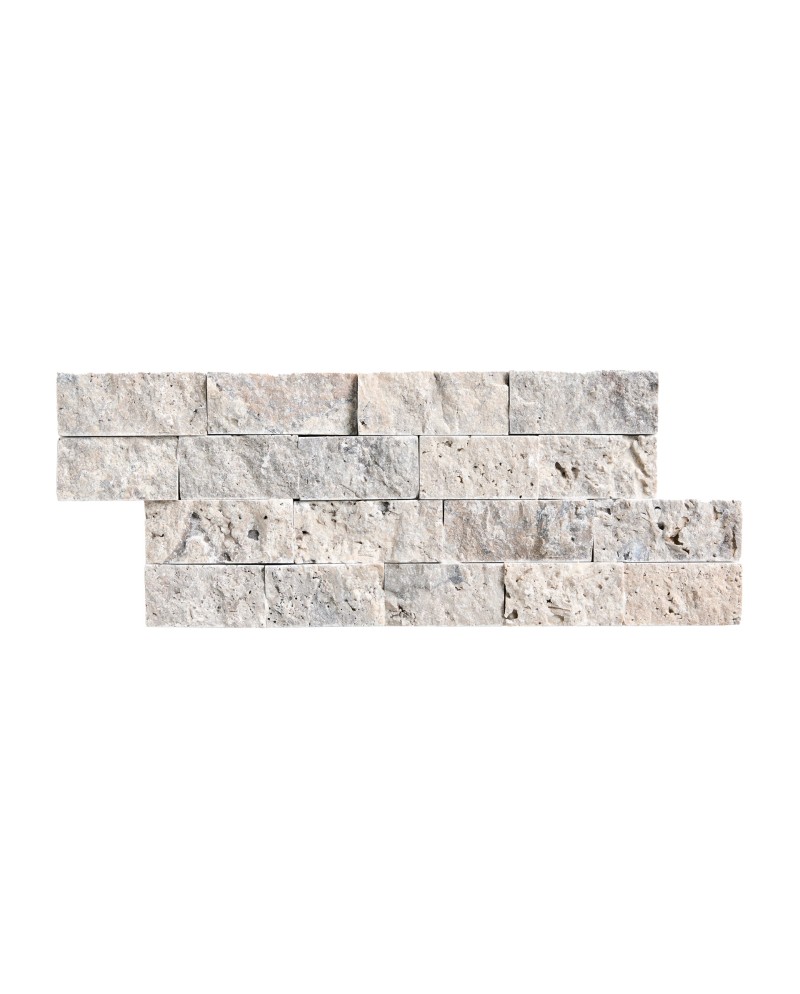 Plaquette de parement pierre naturelle - Travertin gris