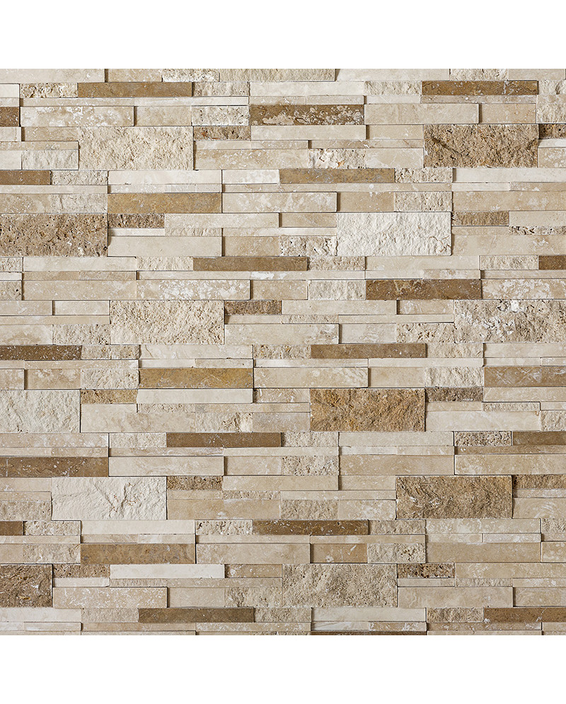 Natural stone cladding Wall Panel - Light Noce travertine