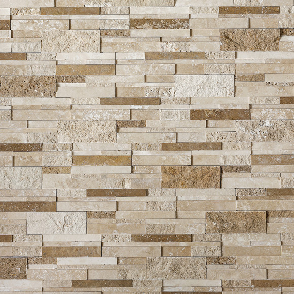Natural stone cladding Wall Panel - Light Noce travertine