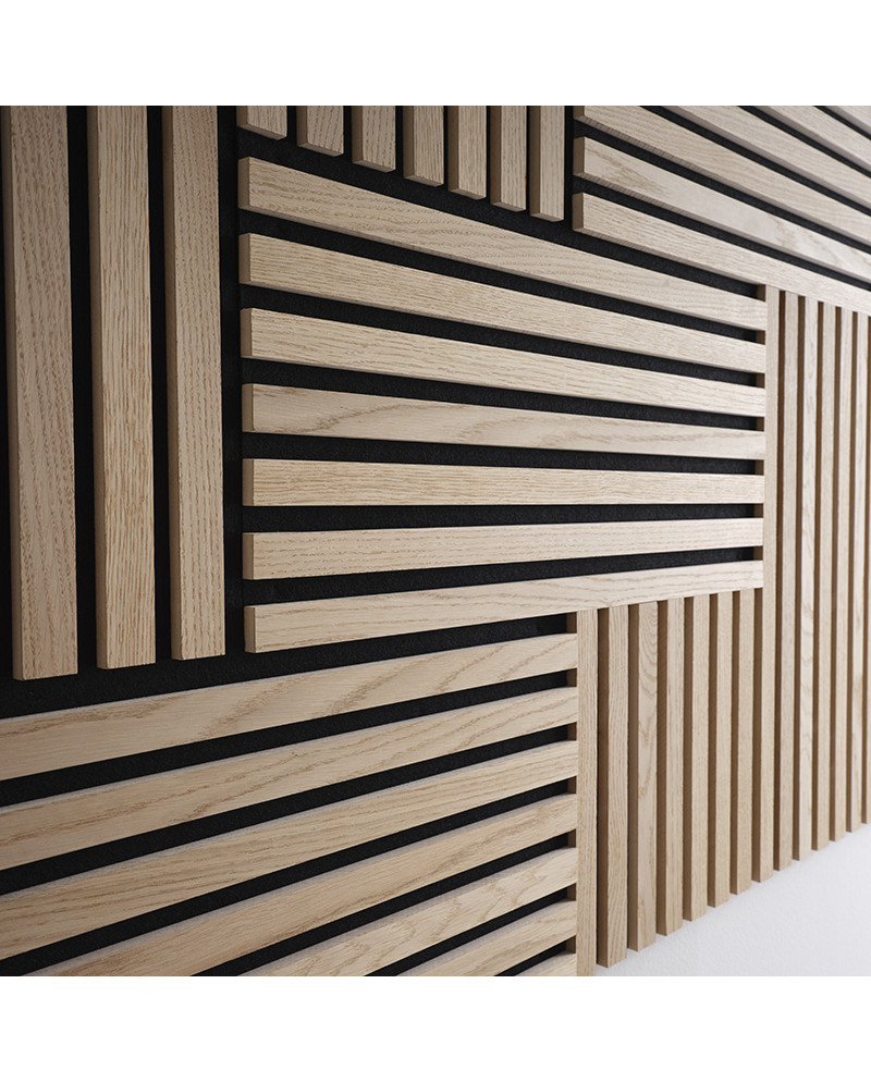 VERTIGO |Slat wall panel - Light oak 60cm