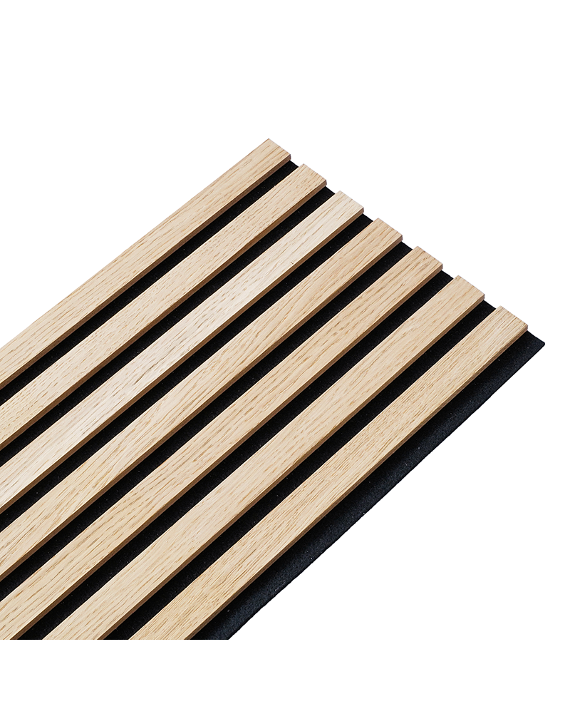 Acoustic Wooden Slat Wall Vertigo 250 X 30 X 2cm Classic Oak Black Felt